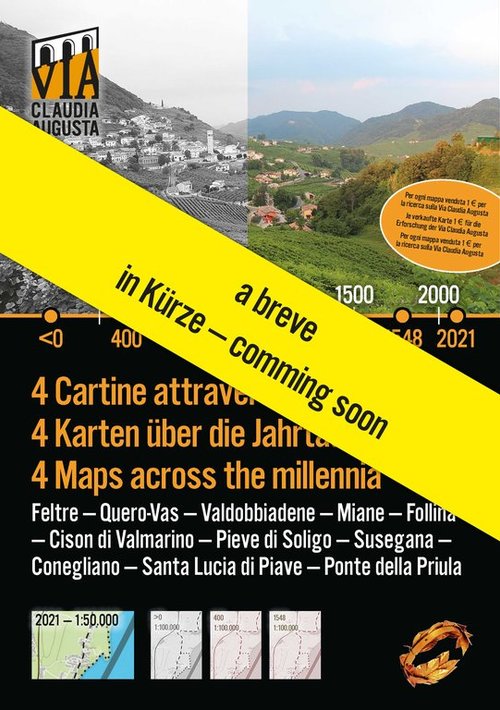 Karten für jede Region entlang der Via Claudia Augusta